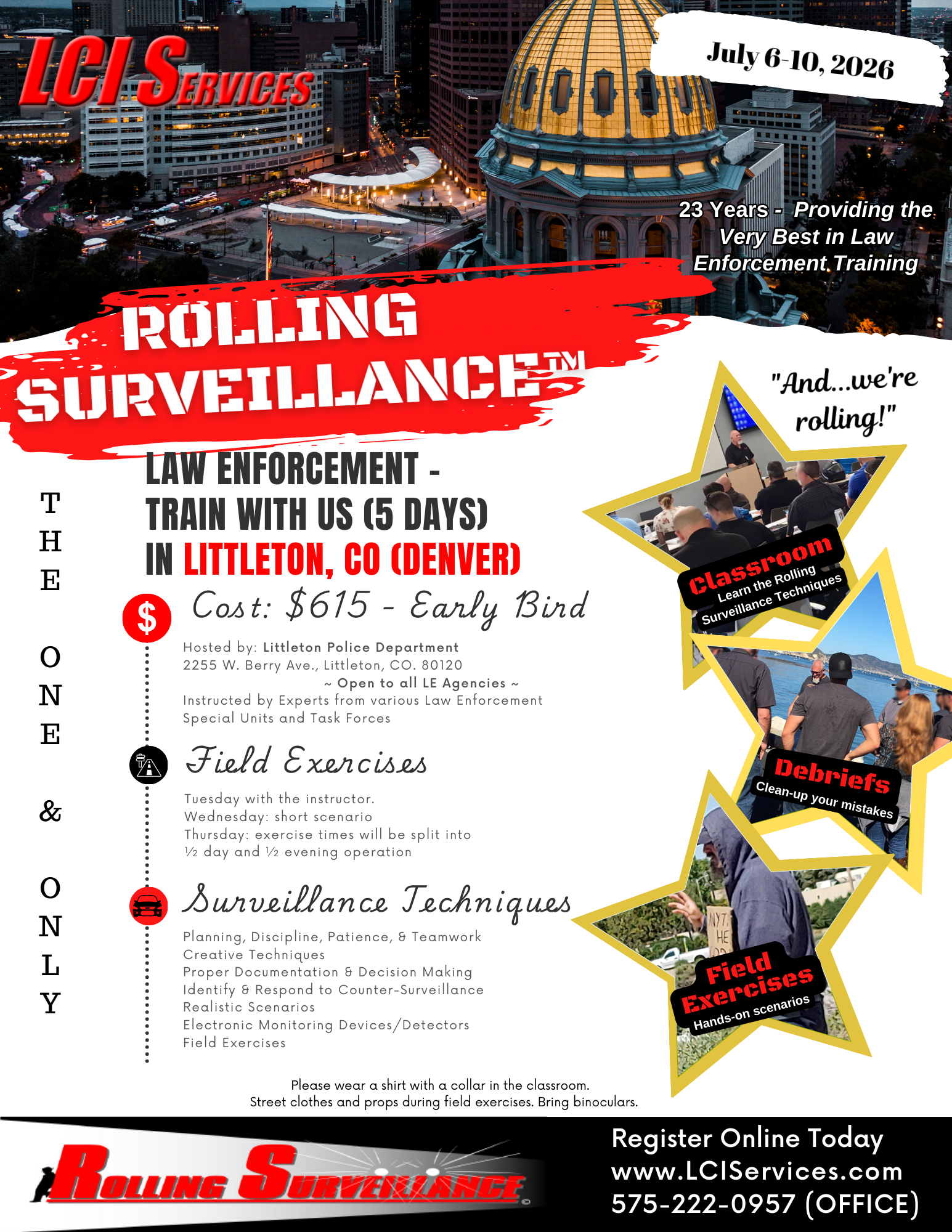 Rolling Surveillance Training – Littleton, CO – July 2026 – Online ...